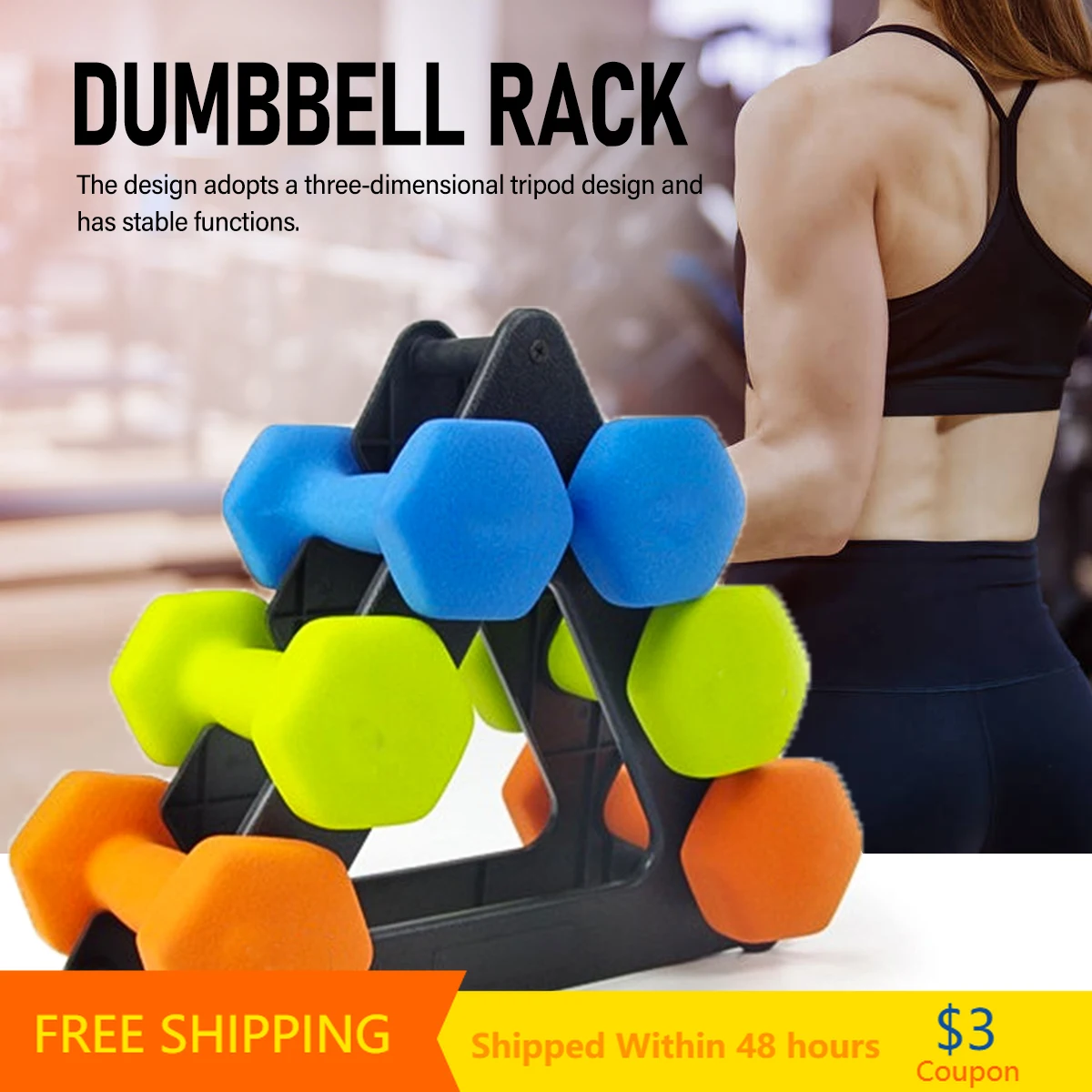 Stable Durable Dumbbell Rack Pvc Holder For Small Dumbbell Storage ...