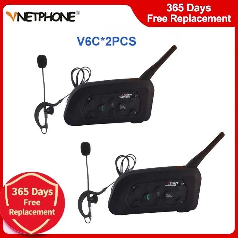 2sets Vnetphone V6c Professional Football Referees Helmet Intercom Full ...