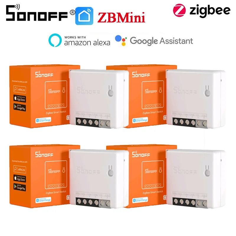 1/10Pcs SONOFF Zigbee Mini DIY Smart Switch Two Way Timing SwitchSmart ...