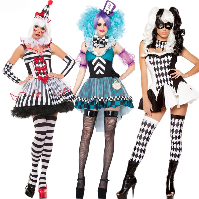 2021-Halloween-Adult-Funny-Circus-Clown-Costume-For-Women-Grid ...