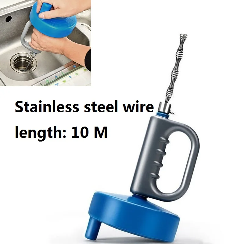 10 M Kitchen Toilet Sewer Blockage Hand Tool Pipe Dredger 10 Meters ...