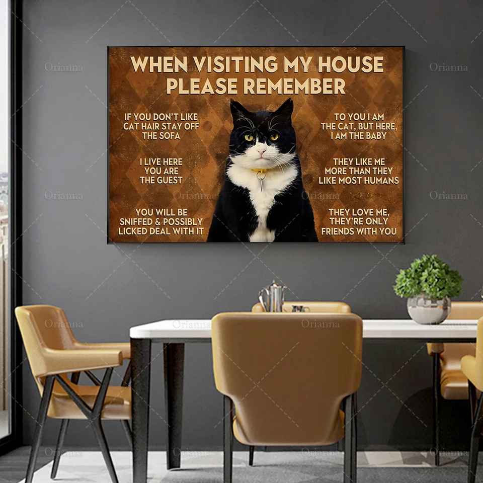 When-Visiting-My-House-Please-Remember-Poster-Cat-Rules-Art-Print-Cat ...