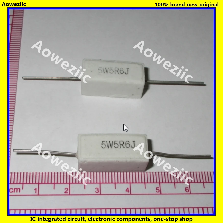 10Pcs RX27 Horizontal cement resistance 5W 5.6ohm 5.6R 5.6RJ 5W5.6RJ ...