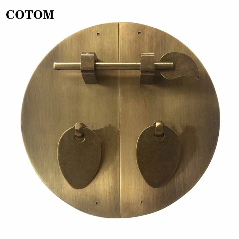 12/15/18/20CM Classic Furniture Handle Brass Round Face Plate Back ...