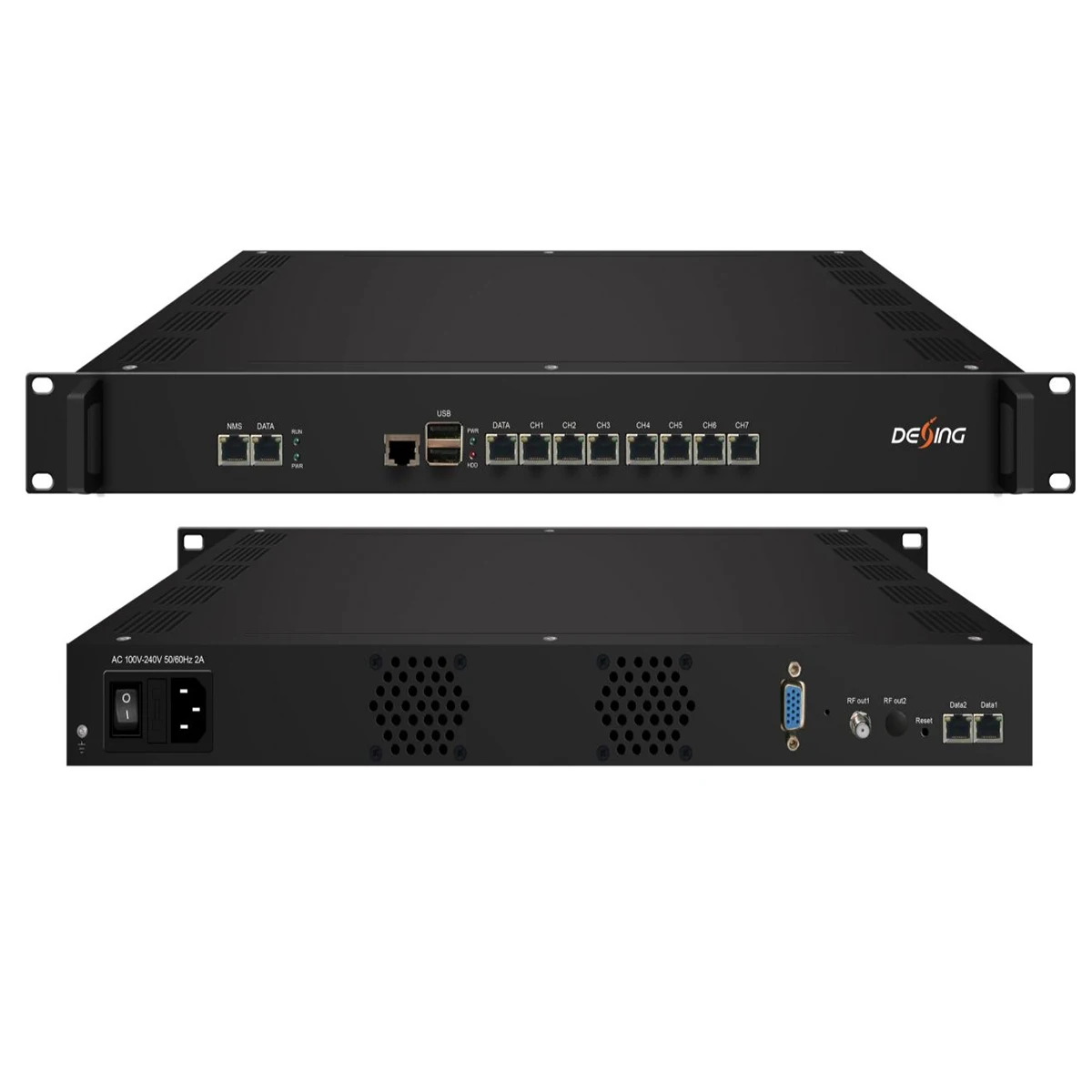 IPTV Modulator IP (HTTP/RTSP/RTP/UDP/HLS) to digital radio frequency (DVB-C/T/ISDBT/ATSC) hotel ...