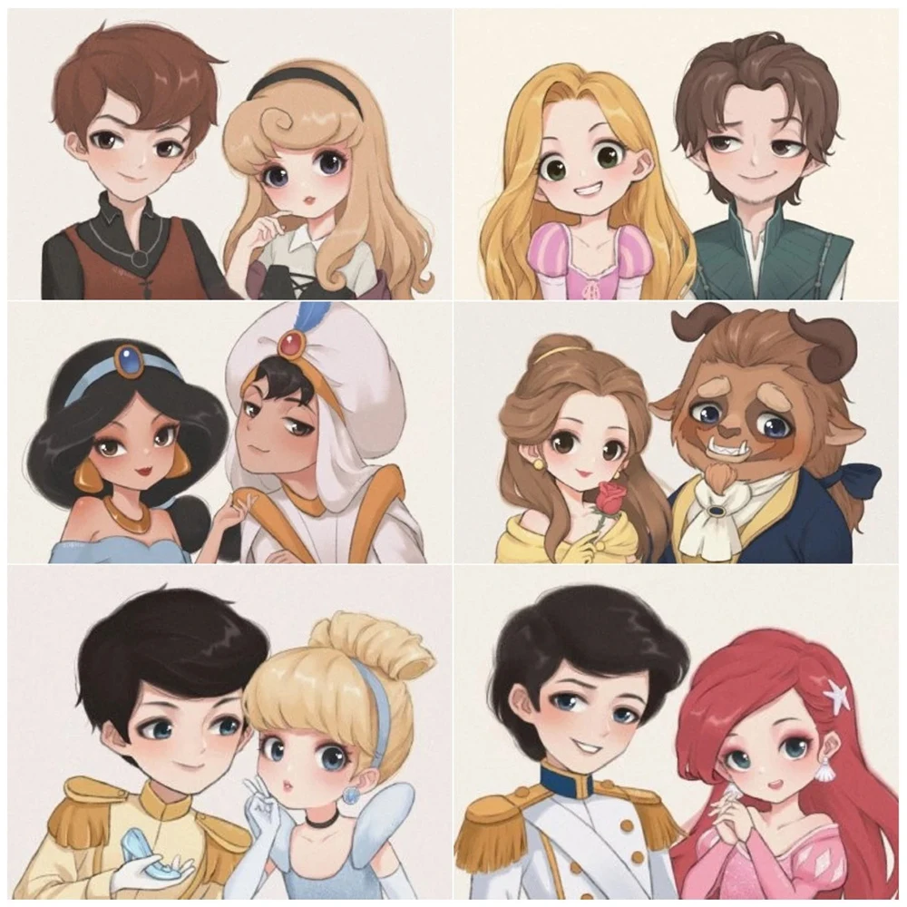 Disney Princess Character Drawings