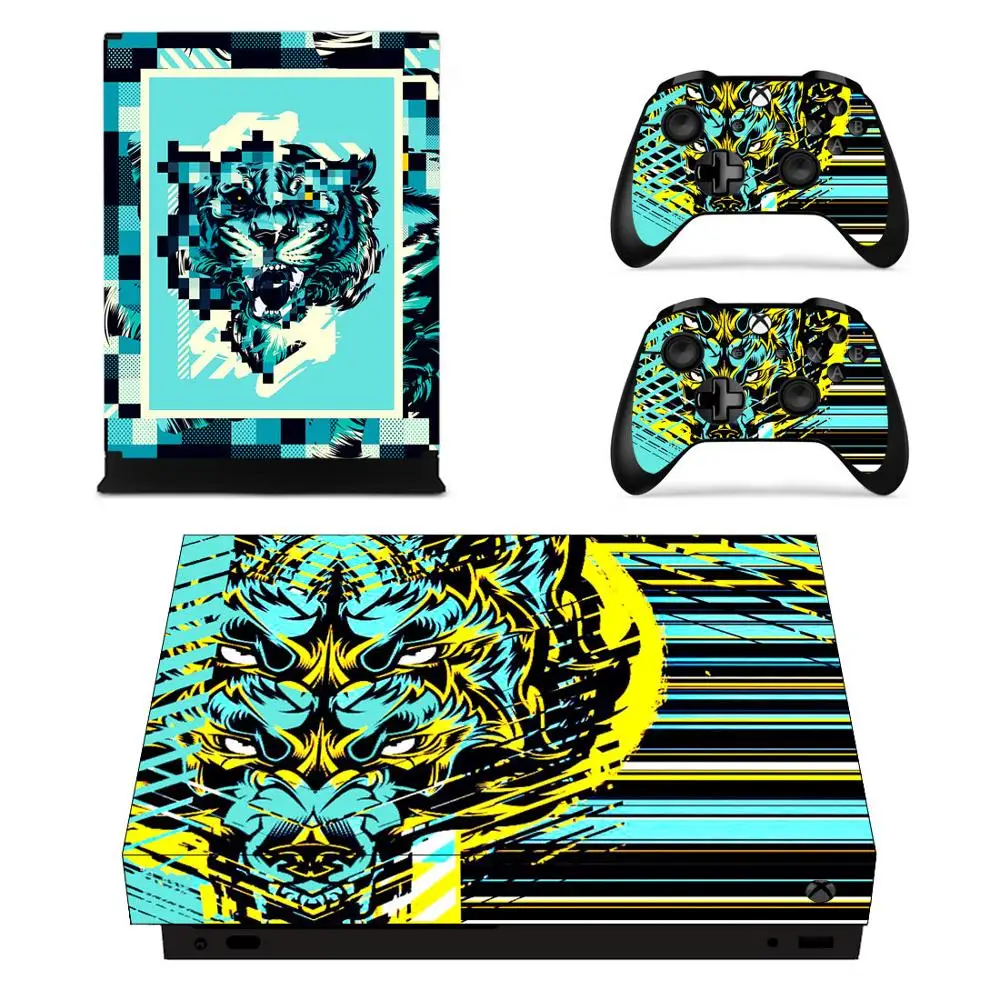 Pure White Black Gold Metal Skin Sticker Decal For Microsoft Xbox One X ...