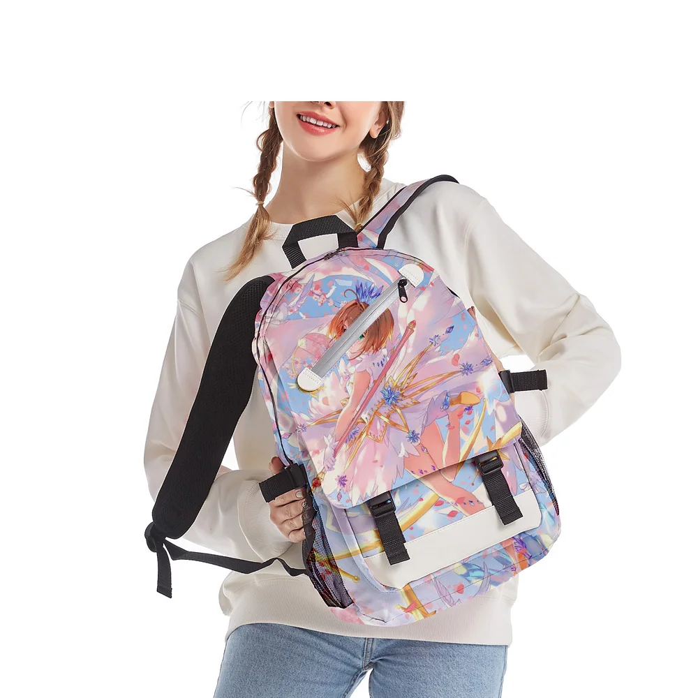 Cardcaptor Sakura 3D Printing Oxford Waterproof Backpack For Girls ...