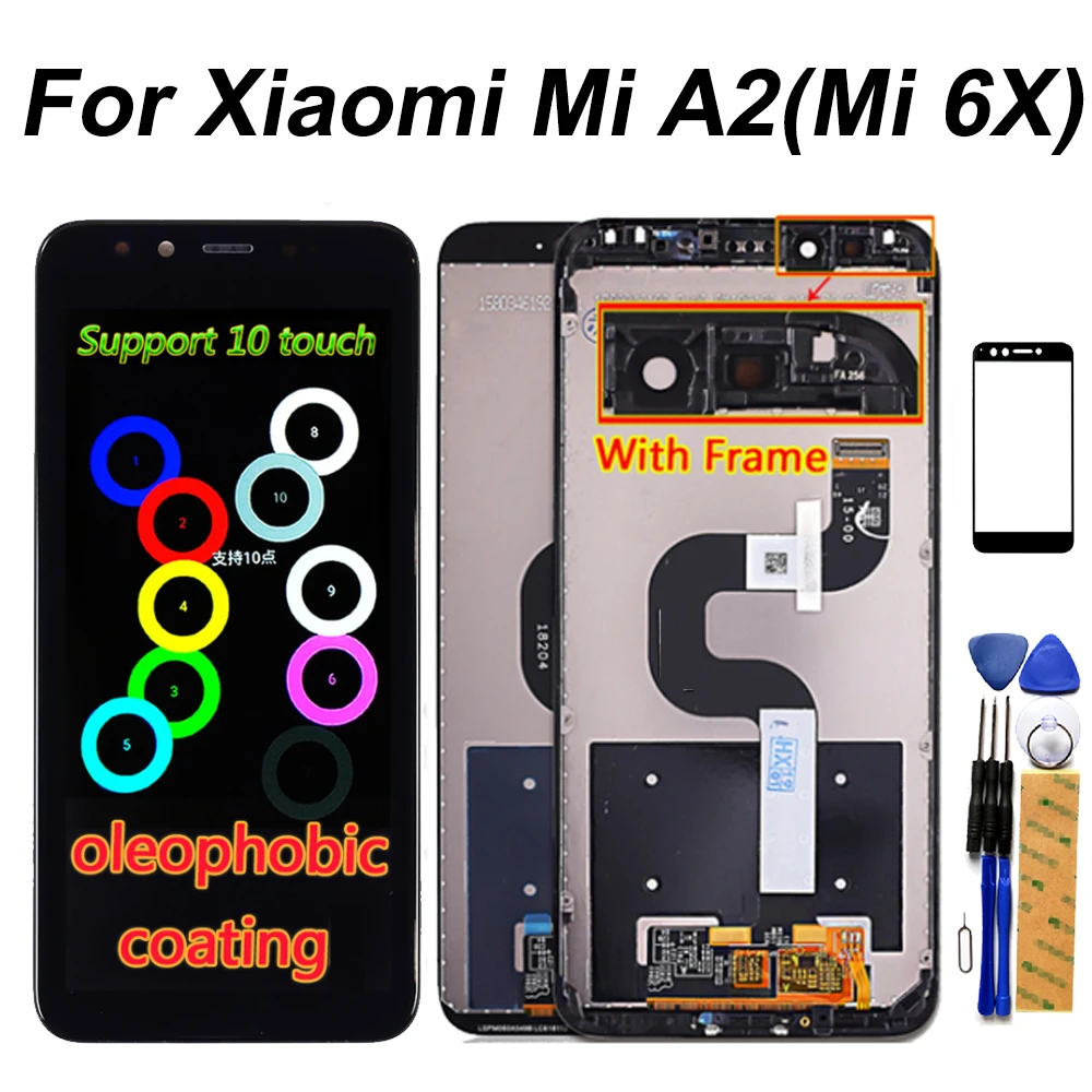 5.99 inch LCD Screen For Xiaomi Mi A2 / 6X Display Touch Screen ...