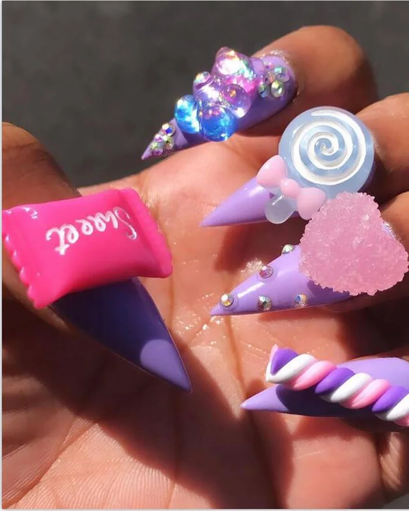 Craft Supplies & Tools Kawaii Deseret assortment random Nail charms 3D ...