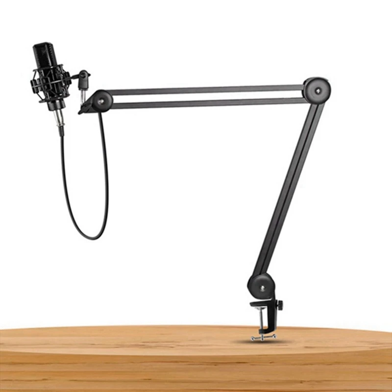 APEX Heavy Duty Mic Arm Microphone Stand Suspension Scissor Boom Stands ...