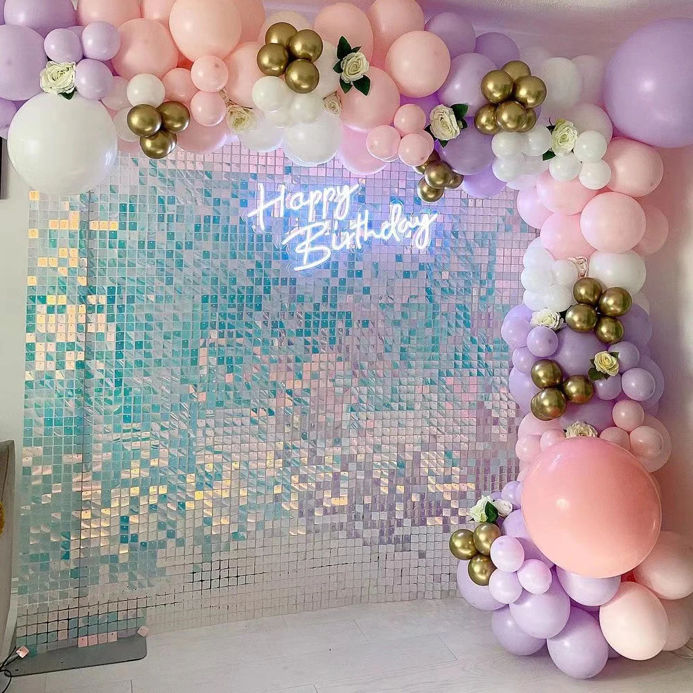 Sequin Shimmer Wall Backdrop Sparkling Pvc Interior Decorative Panel ...