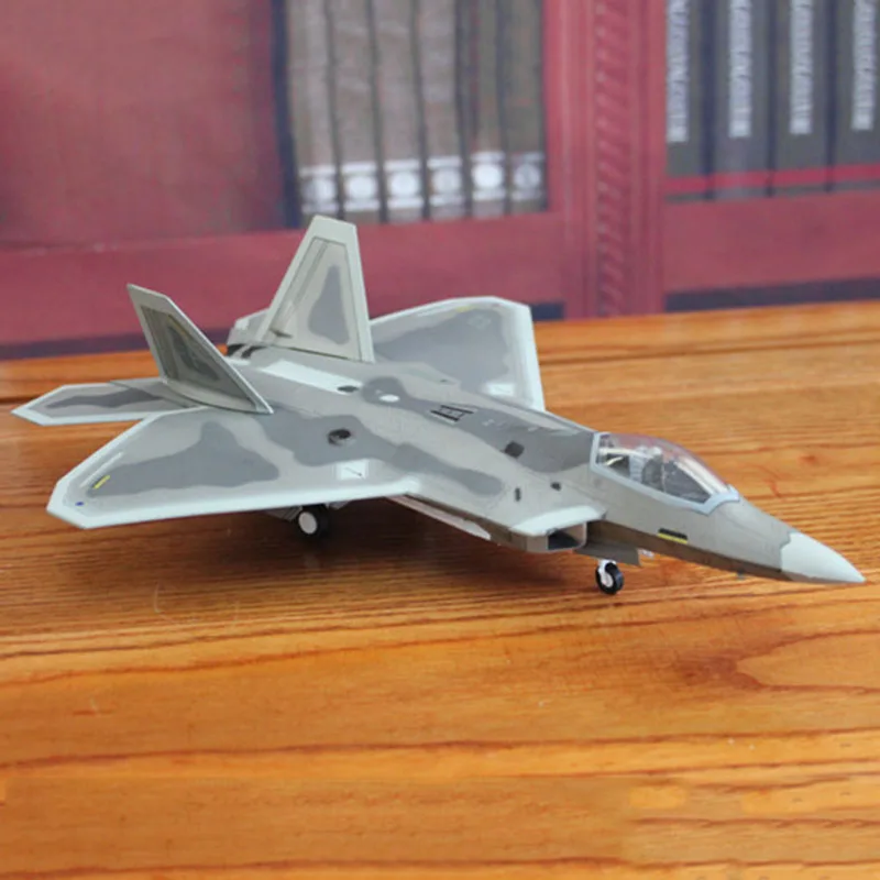 1/72 Scale Us Military F-22 Raptor Fighter Aircraft Alloy Model Metal ...