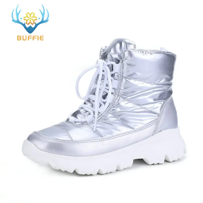 new-women-boots-winter-warm-snow-boots-low-upper-silver-Women-s-ankle ...