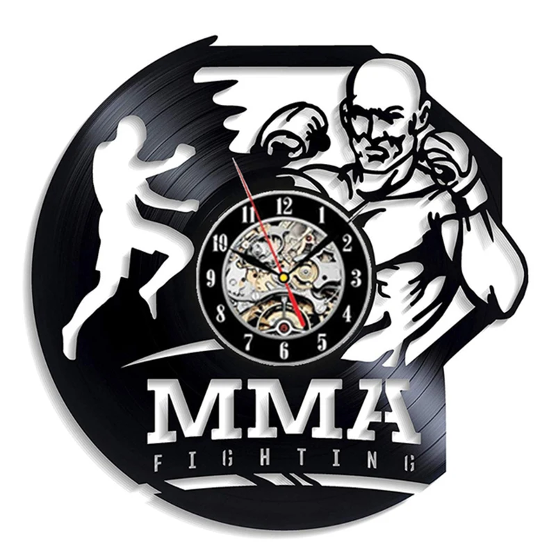Mma First Mixed Martial Arts Vinyl Record Wall Clock Combat ...
