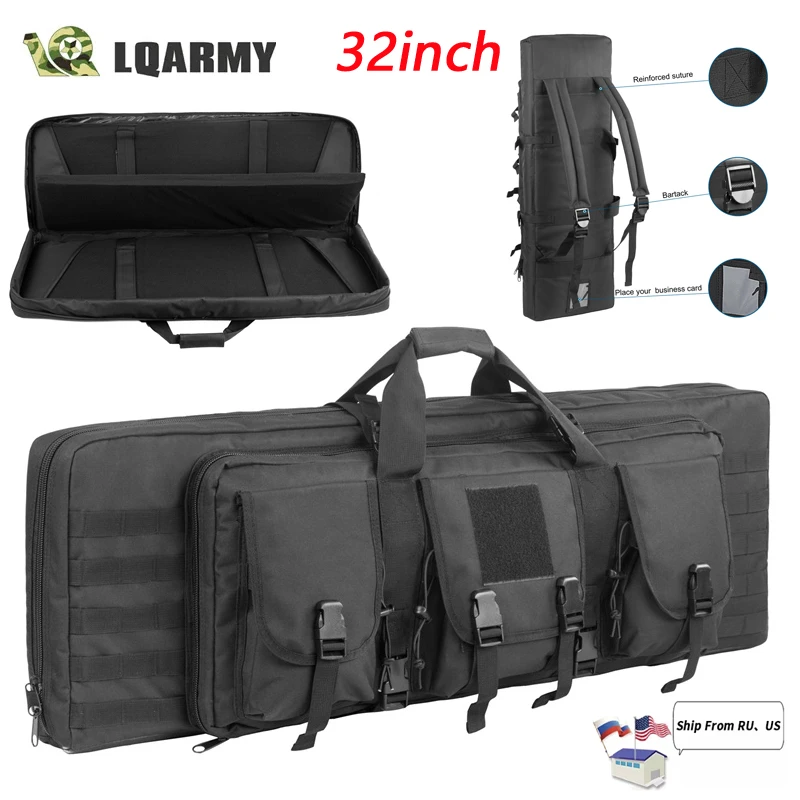 32 38 inch 81cm 97cm Rifle Bag Double Gun Case Backpack Airsoft ...