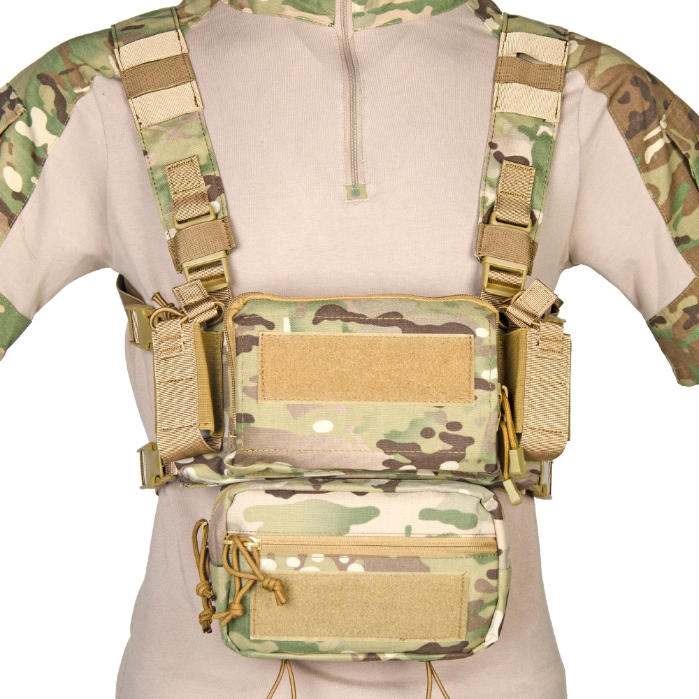 Training Mini D3 Tactical Chest Rig CRM H Harness Vest With SACK Pouch ...