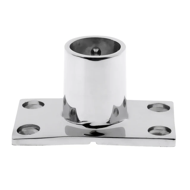 Boat Hand Rail Fitting 90 Degree 7/8' Stanchion Base Marine Stainless Steel