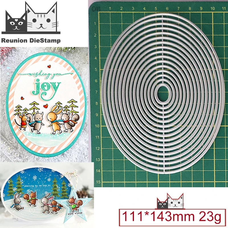 Nesting Oval Die Border Metal Cutting Dies For Diy Scrapbooking Album ...