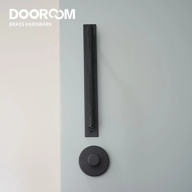 Dooroom Brass Hidden Door Lock Set Knurled Black Gold Interior Room ...