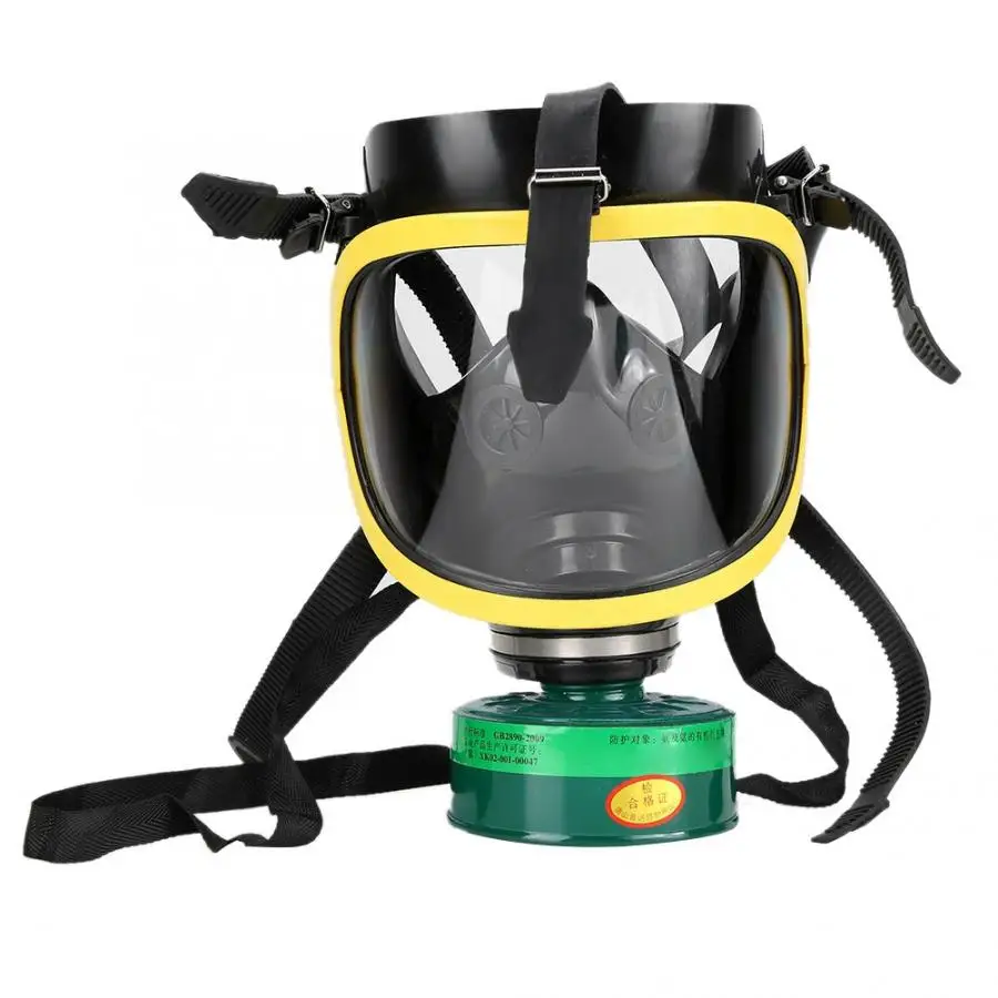 Full Face Gas Mask Large View Rubber Respirator Protective Full Face ...