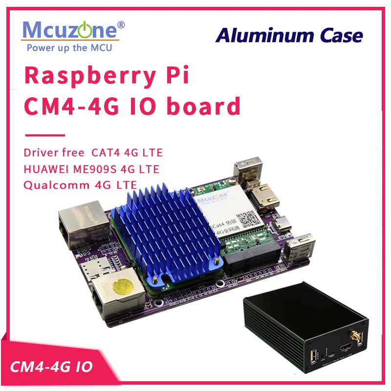 Raspberry Pi CM4-4G IO pro board Dual Ethernet and 4G LTE Module ...