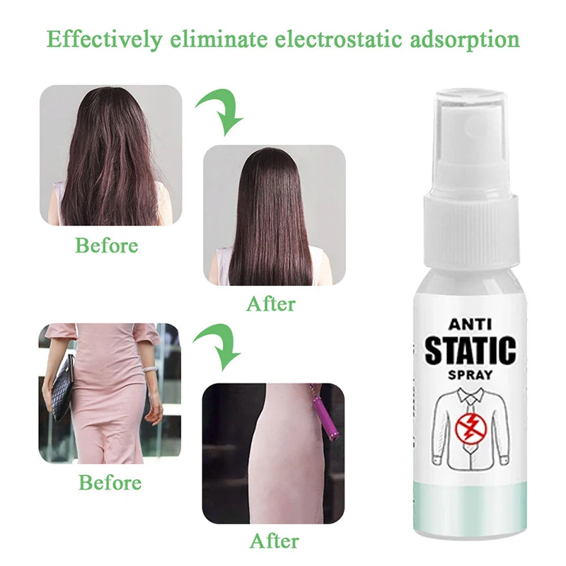 30ML Antistatic spray Static Remover Sprays for Clothes Lasting Anti ...