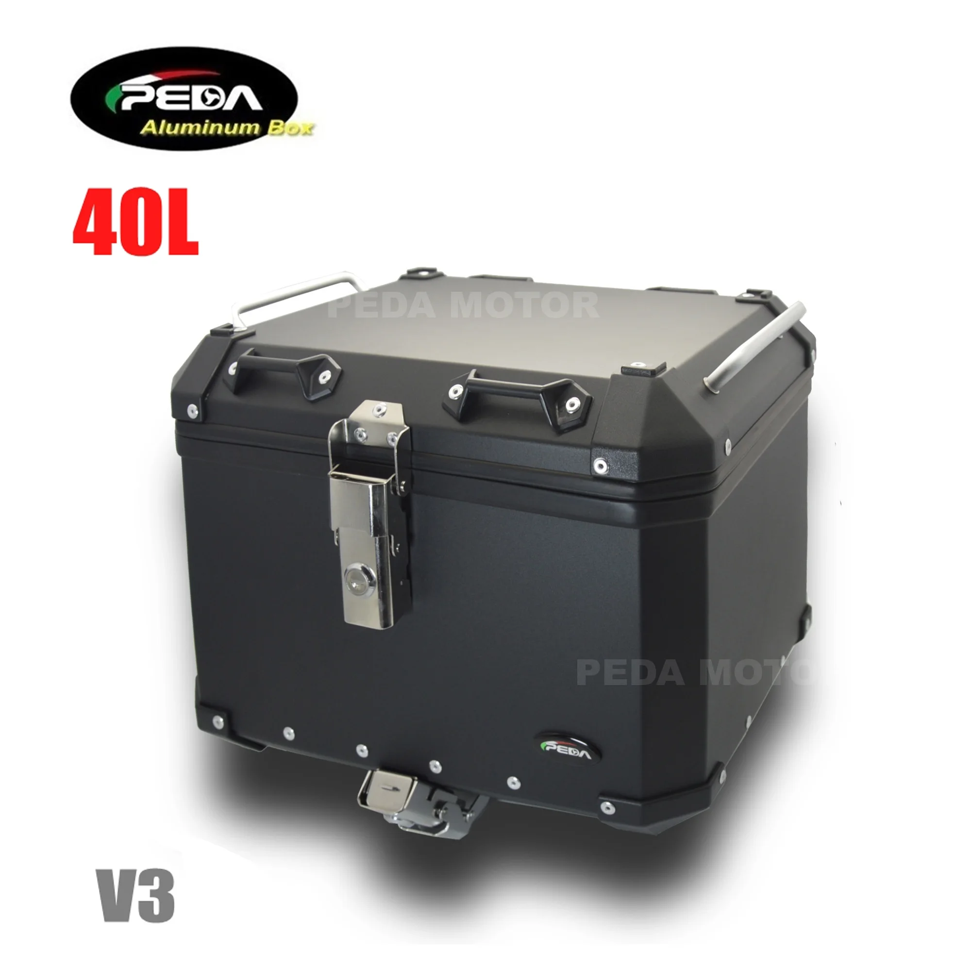 V3 2 Motorcycle Aluminum Box 40L Top Case Panniers Side Pannier Boxes ...