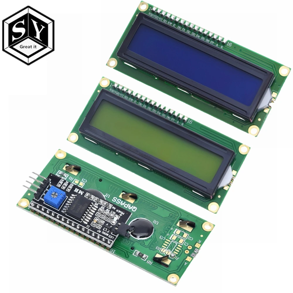 Lcd1602+i2c Lcd 1602 Module Blue/green Screen Pcf8574 Iic/i2c Lcd1602 ...