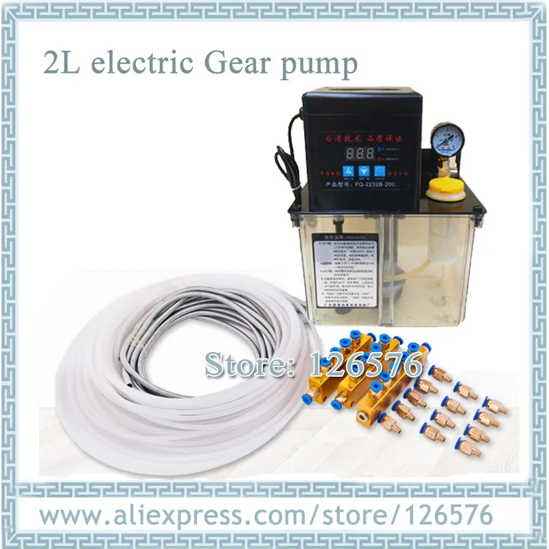 2L-Electric-Auto-Lubrication-Pump-CNC-Digital-electronic-Timer-Grease ...
