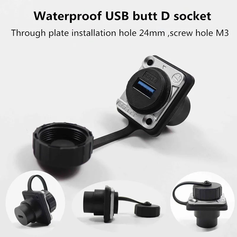 Waterproof-USB-adapter-Industrial-3-0-Outdoor-piercing-mounting-USB3-0 ...