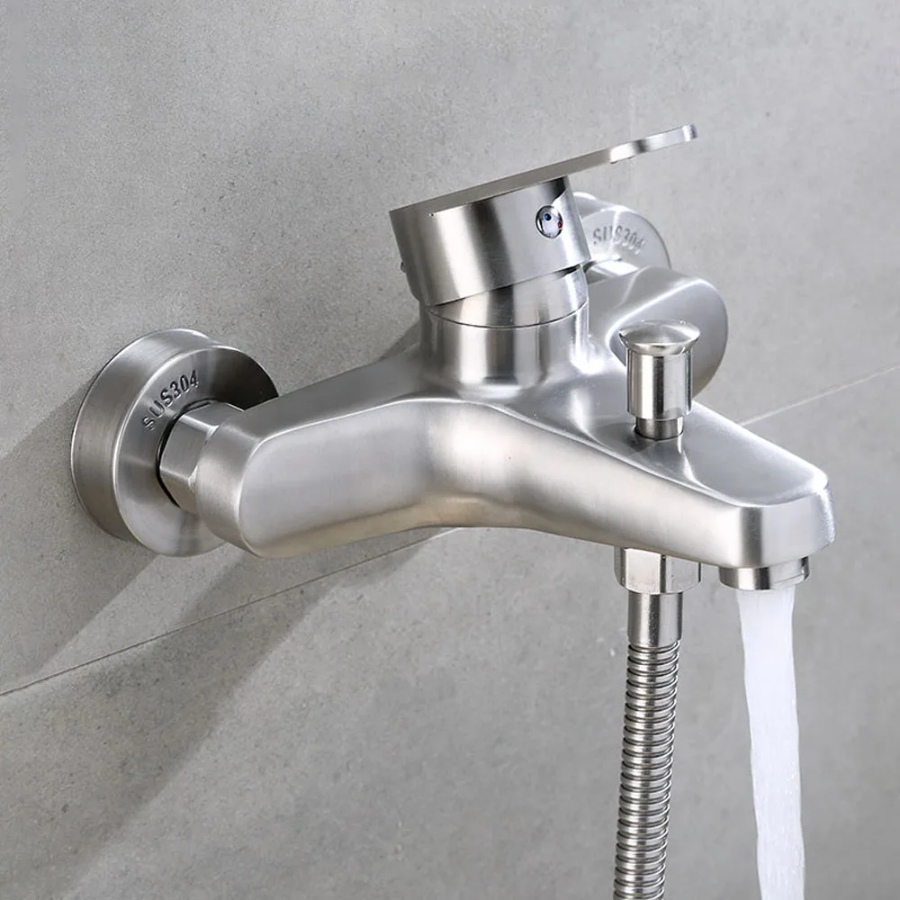 SUS-304-Stainless-Steel-Hot-and-Cold-Wall-Mounted-Single-Handle-Two ...