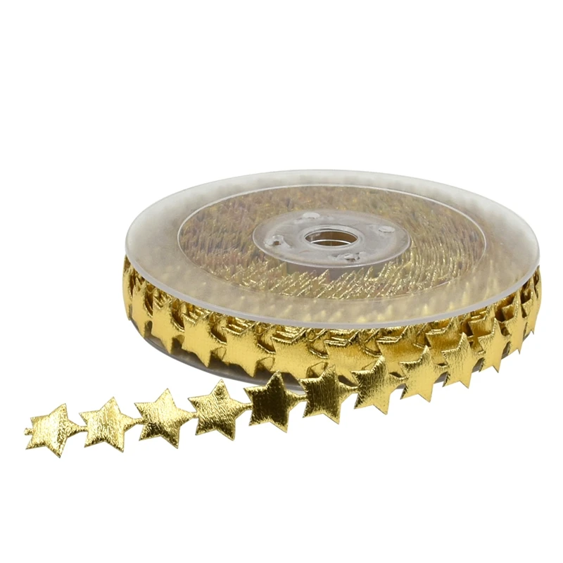 15Meter/Roll Gold Christmas Gifts Ribbons Handmade Home Wedding Party ...