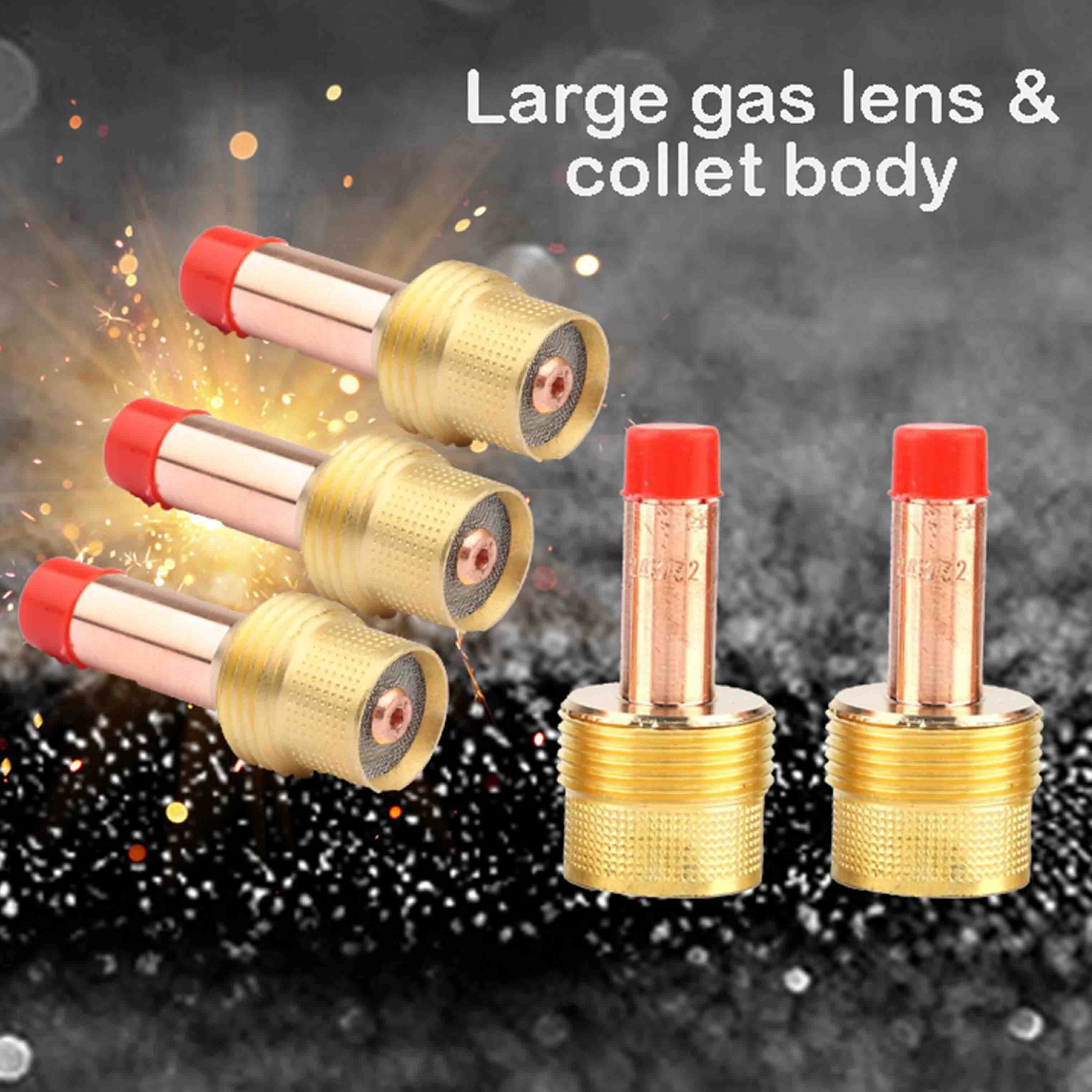 5pcs/lot Large Gas Lens Collet Body 45V wp17 wp18 wp26 gas Lens 2.4mm ...