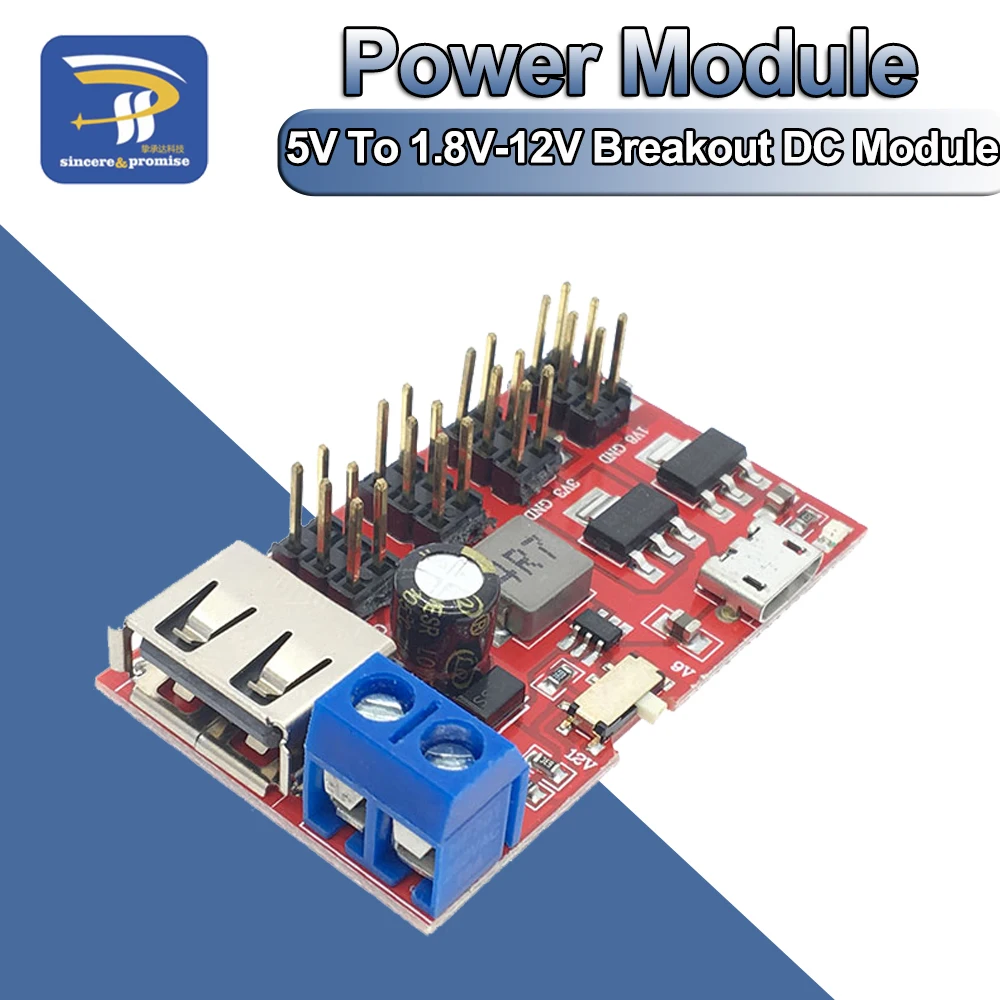 Mini Usb Power Breakout Dc To Dc Power Supply Module Micro Usb 5v To 1 ...
