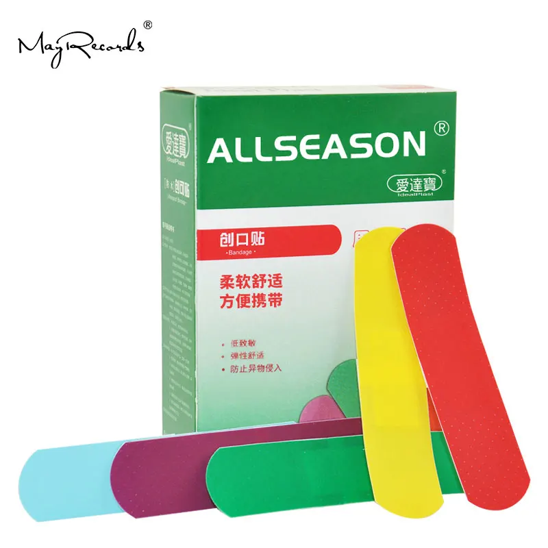 Free Shipping 150pcs/3boxes Waterproof 1.9cmx7.6cm Colorful Adhesive ...