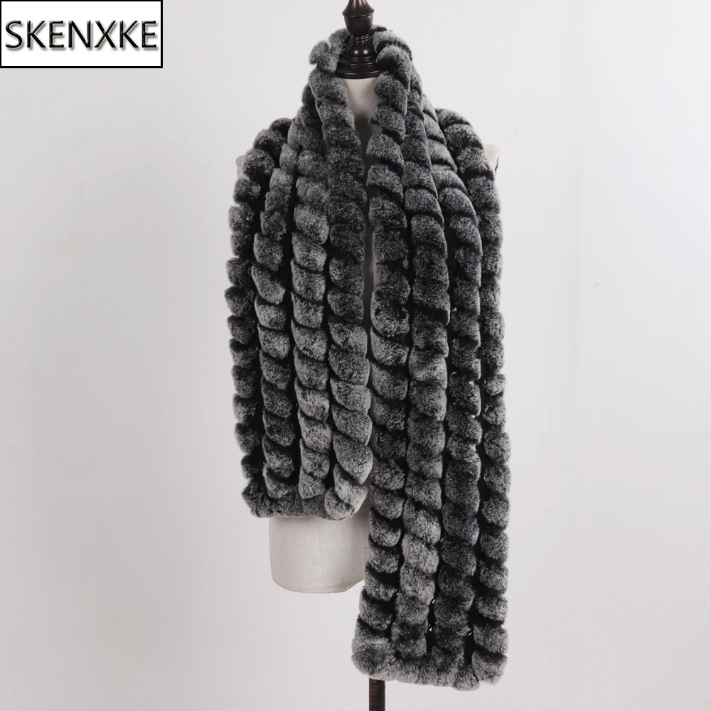 New-Brand-Knitted-Fashion-Lady-Real-Rex-Rabbit-Fur-Scarf-Women-Winter ...