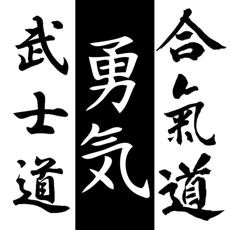 1PCS สามรุ่น Bushido aikido Kanji ญี่ปุ่นตัวอักษรสติกเกอร์รถ จัดแต่งทรง ...