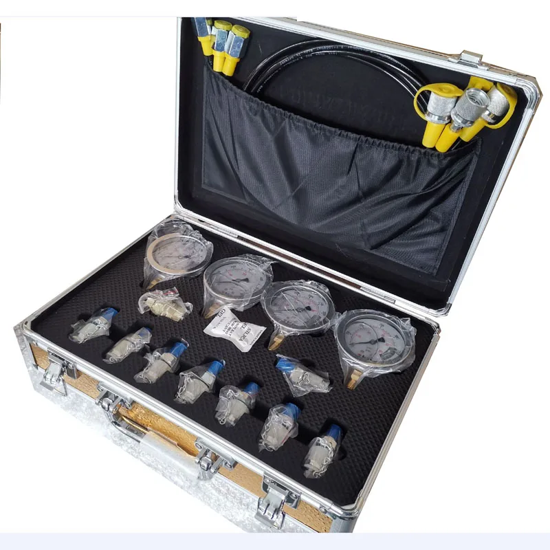 Portable-Hydraulic-pressure-guage-Excavator-Hydraulic-Pressure-Test-Kit ...