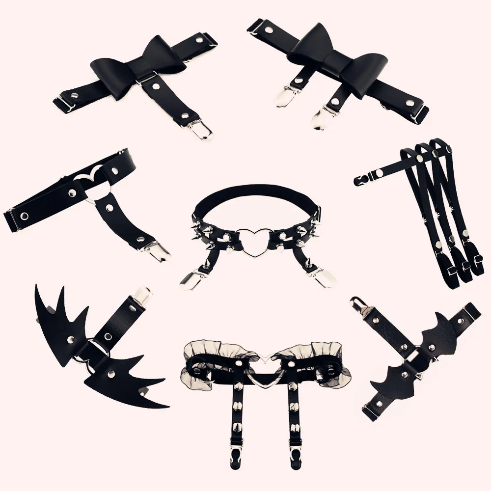 1-Pc-Sexy-Leather-Garters-Women-Punk-Rock-Thigh-Garter-Straps-Elastic ...