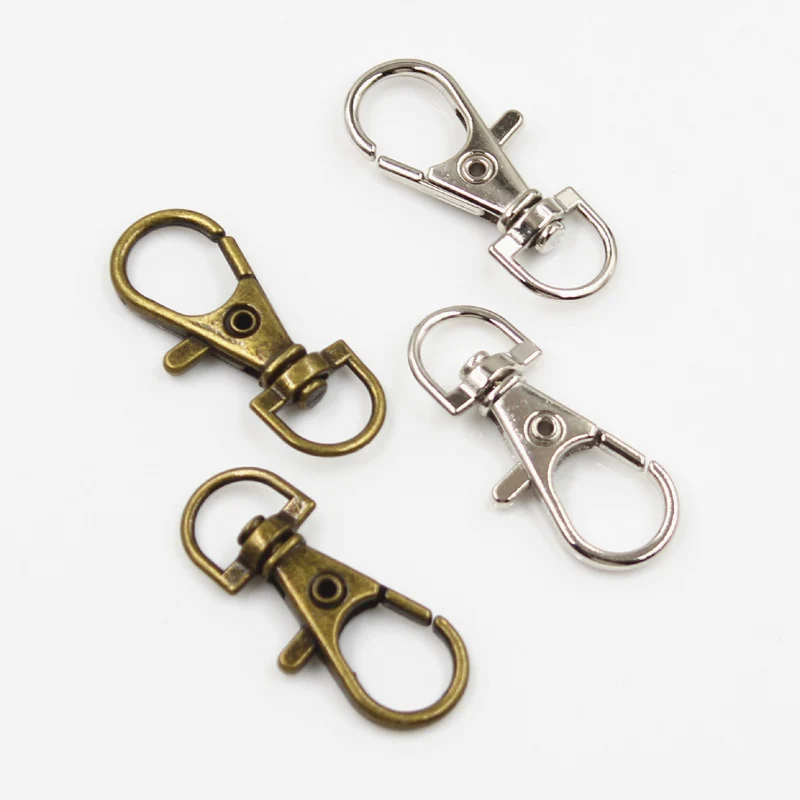 10pcs-Bronze-Rhodium-Color-Lobster-Clasp-Clips-Key-Hook-Keychain-Making ...