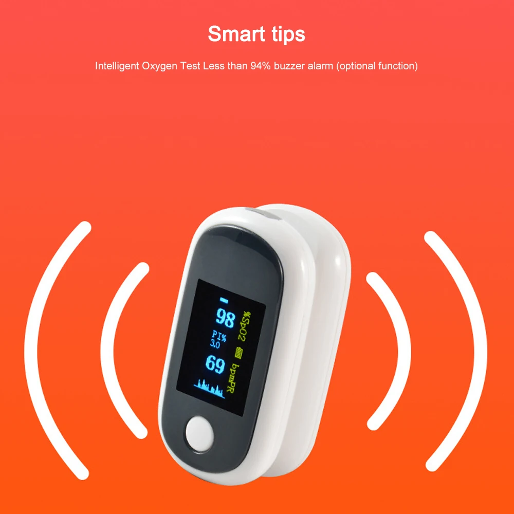 Rechargeable Pulse Oximeter, Blood Oxygen SPO2 PR PI RR Monitor With ...