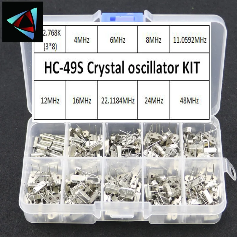 10Values-HC-49S-Quartz-Resonator-DIP-Crystal-Oscillator-Kit-4MHz-6MHz ...