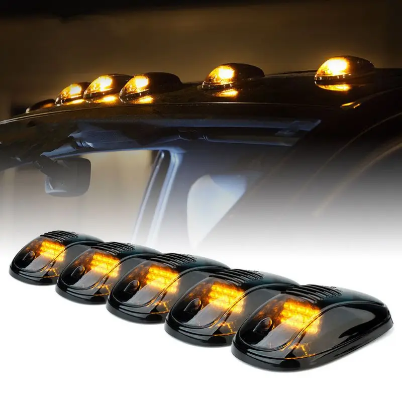 New Smoked 5 Pcs 12 LED Vehicle Car Cab Roof Running Marker Lights for ...
