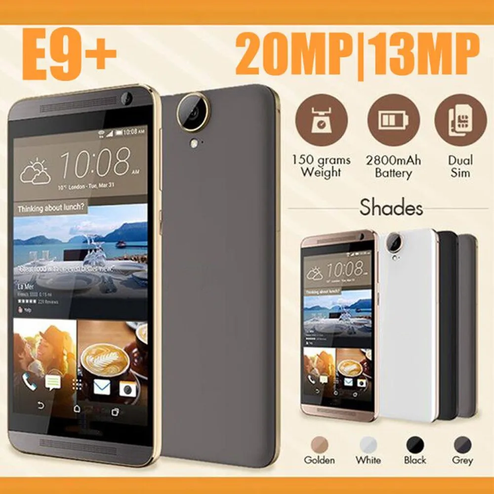 Um E9 Mais 4g Lte 5.5 Polegada Mt6795 Octa Núcleo 3g Ram + 32g Rom 13mp + 20mp Câmera Frontal ...
