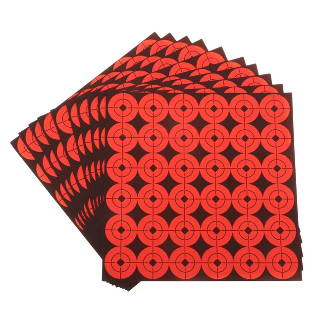 360pcs Paper Target 1′ Round Self Adhesive Fluorescent Orange Shooting ...