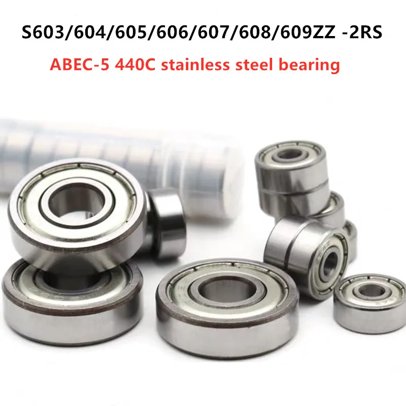 50pcs Abec-5 440c Stainless Steel Bearing S603 S604 S605 S606 S607 S608 S609 Zz - 2rs -2z Rs ...
