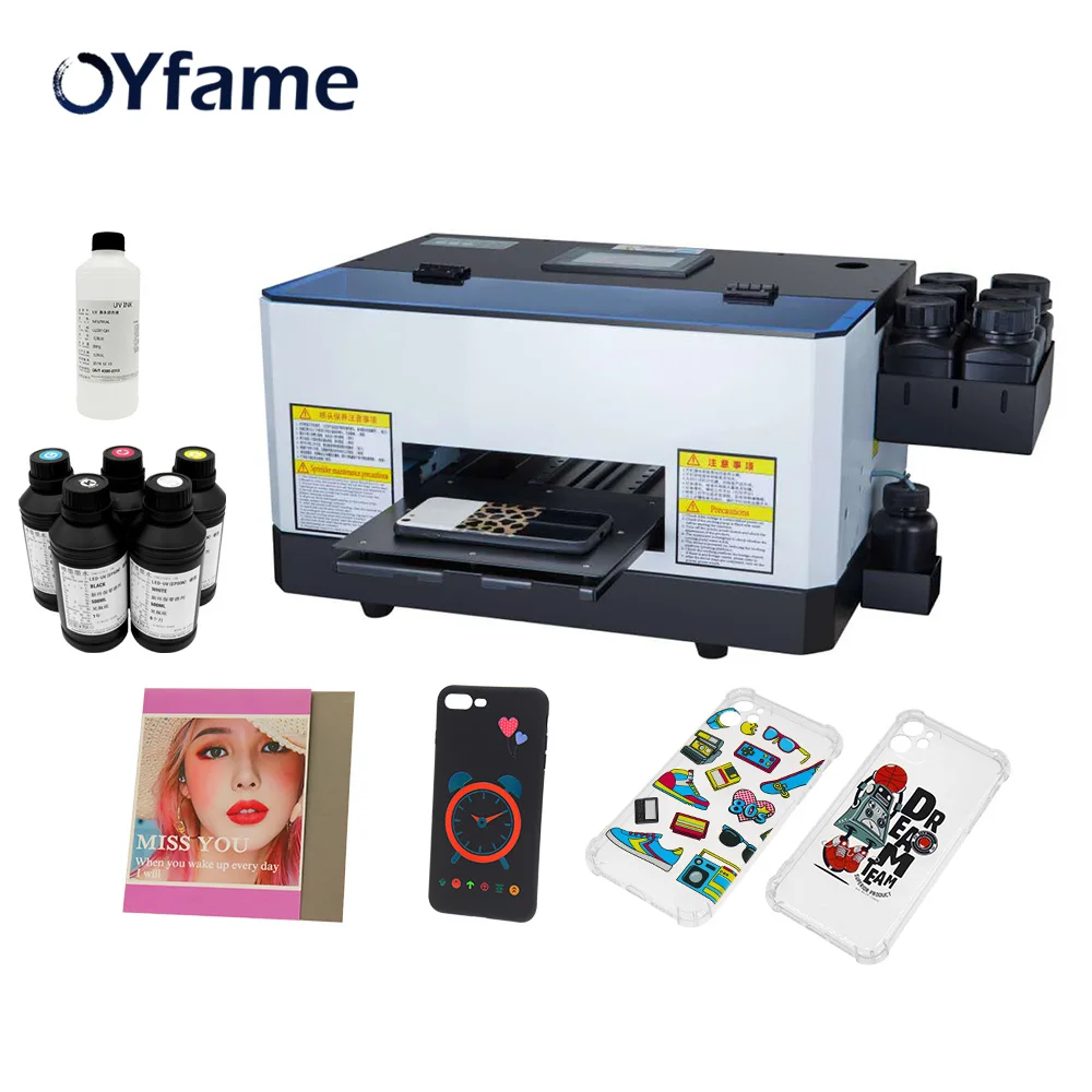 OYfame MINI A5 UV Flatbed Printer A5 uv flatbed printer for phone case ...