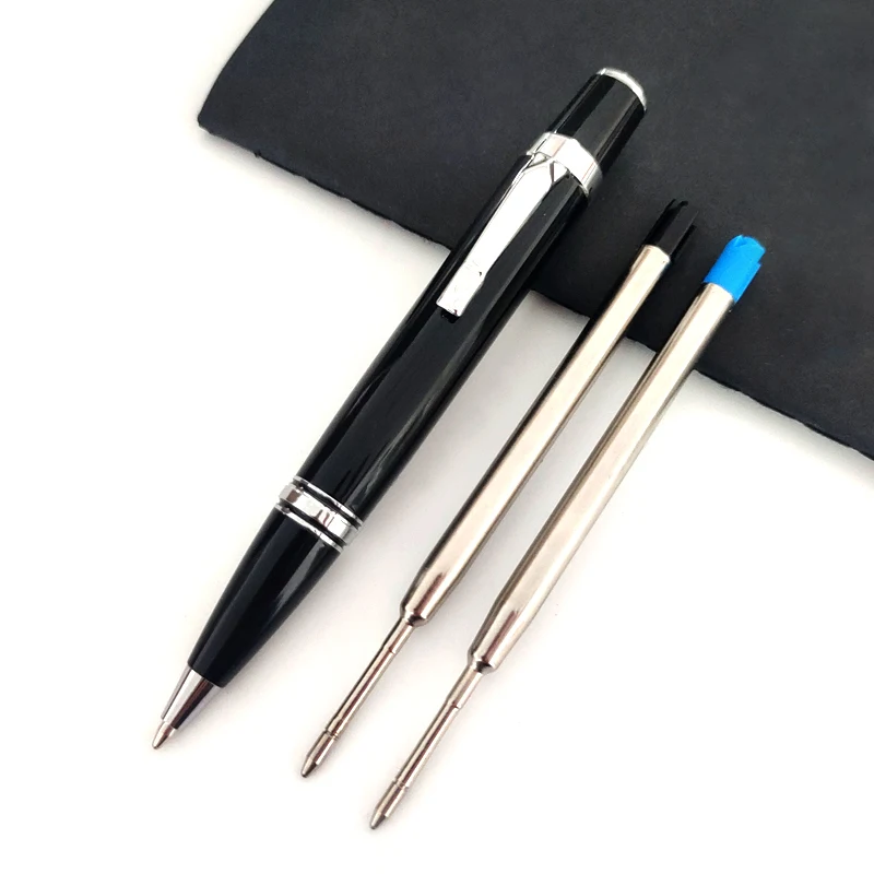 Luxury Mini Full Metal Short Ballpoint Pen Give 2 Refills 0.7mm Balck ...
