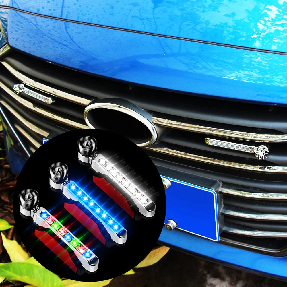 Wind-Powered-8-LED-Car-Light-External-DRL-Running-Lights-Headlight-Fog ...